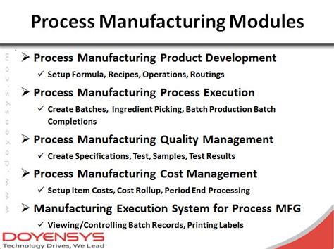 Oracle Masterminds An Overview Of Oracle Process Manufacturing A