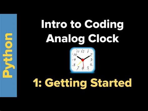 Simple Analog Clock In Python Part Getting Started YouTube