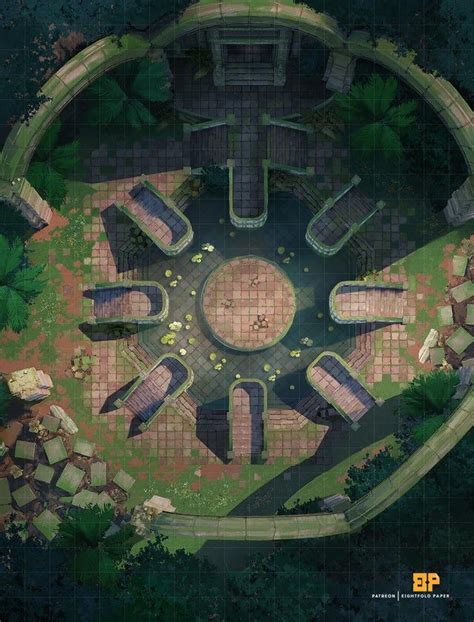 The Hacienda Courtyard And Interior Battle Map 30x45 Dndmaps