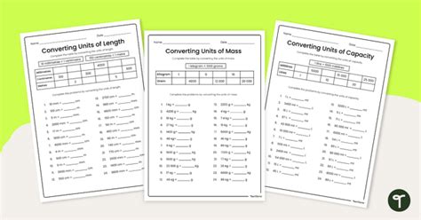 Measurement Conversions Teaching Resources Teach Starter
