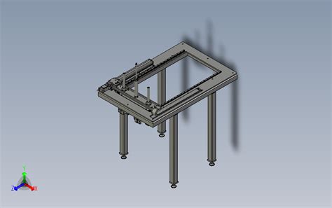 双面夹持翻面提升横移设备 Step 模型图纸下载 懒石网