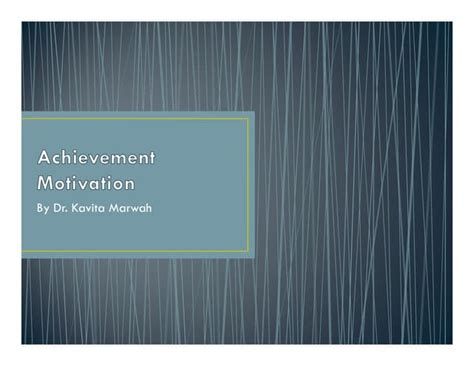 Achievement Motivation In Sports Psychology Pdf