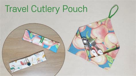 Diy 초보자도 쉽게 만드는 초간단 휴대용 수저집자투리 원단 활용 How To Make A Travel Cutlery Pouch 바느질 프로젝트 Diy 파우치