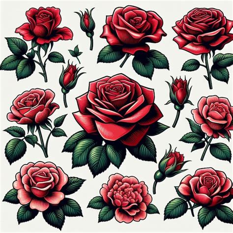 Premium Photo Rose Pattern Design