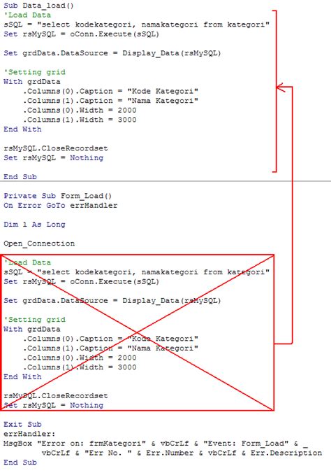 Vb Mysql Pengolahan Data Input Data Baru