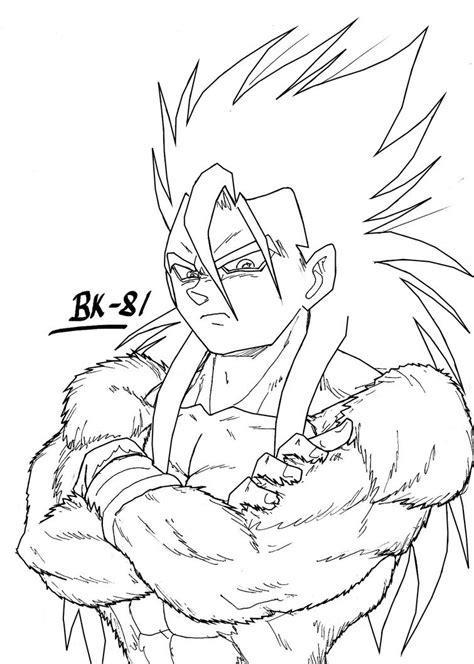 Gohan Ssj4 Lineart By Bk 81 On Deviantart