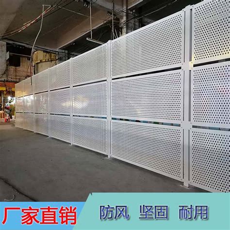 100100立柱镀锌冲孔板围挡 沿海市政工地隔离围栏
