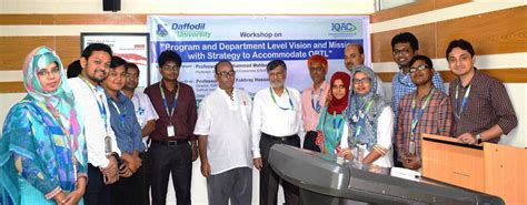 Iqac Of Daffodil International University Organized A Workshop On Program And Department Level