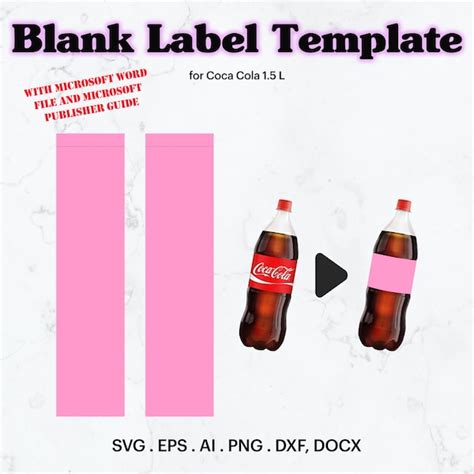 Coke Cola Label Template Etsy