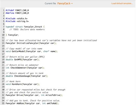 Solved 7 6 LAB Program Fancy Car C CODE ONLY NO Chegg Com