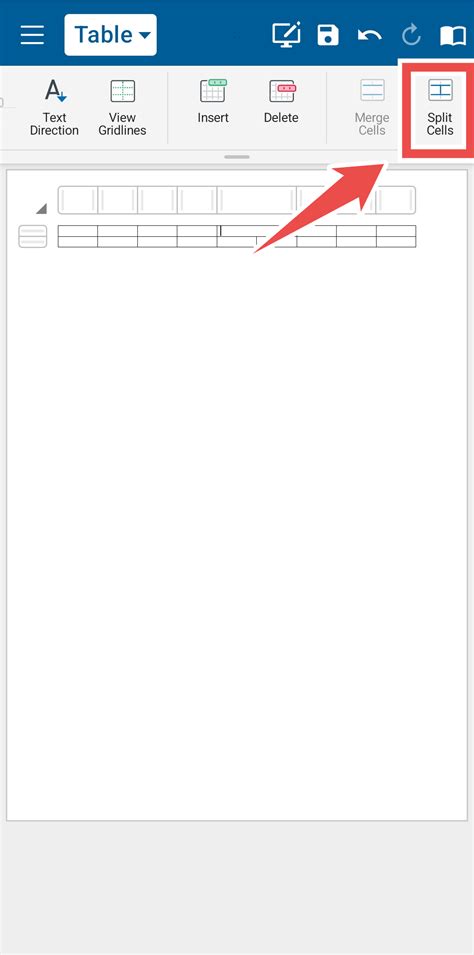 Combinar O Dividir Celdas De Tablas En MobiDocs MobiSystems