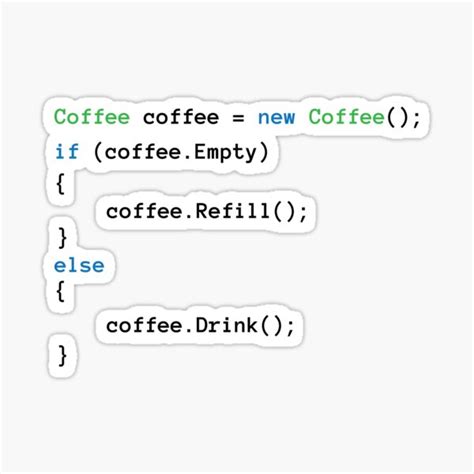 Coffee Code Sticker For Sale By B34poison Redbubble