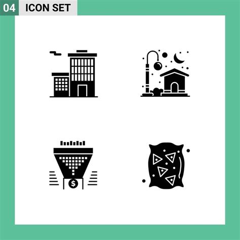 conjunto de glifos sólidos vectoriales en la cuadrícula para la construcción de elementos de