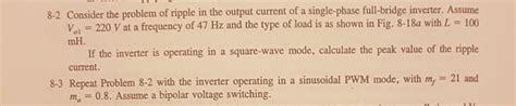 solved 8 2 consider the problem of ripple in the output