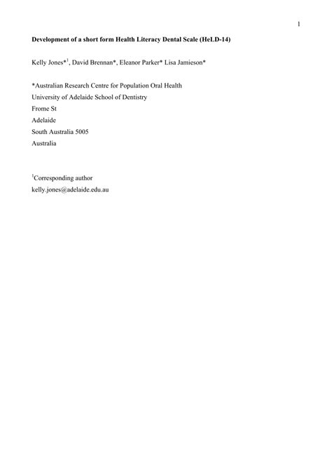 Pdf Development And Psychometric Validation Of A Health Literacy In