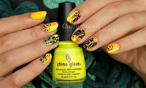 Lavis De Cherry Blog Mode Beauté Lifestyle Nail Art Fluo Avec Fleurs