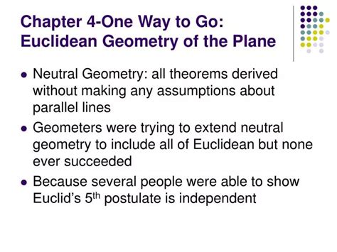 ppt chapter 4 one way to go euclidean geometry of the plane powerpoint presentation id 4015729