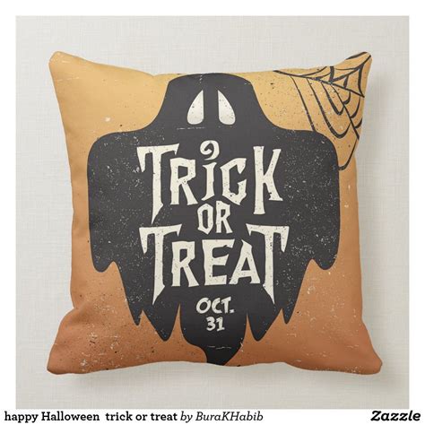 Happy Halloween Trick Or Treat Throw Pillow Halloween Hacks Pillows