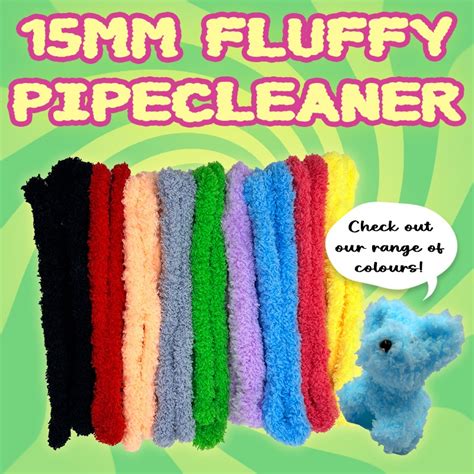🇸🇬📦🚚 15mm Pipecleaner Fluffy 100cm Colourful Chenile Stem Twist Stick Bendable Diy Craft