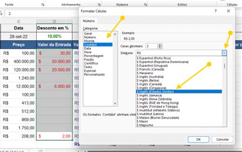 Trocar O Símbolo Da Moeda Real Para Dólar Ou Euro No Excel