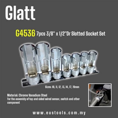 7pcs 3 8 X 1 2dr Slotted Socket Set Shopee Malaysia