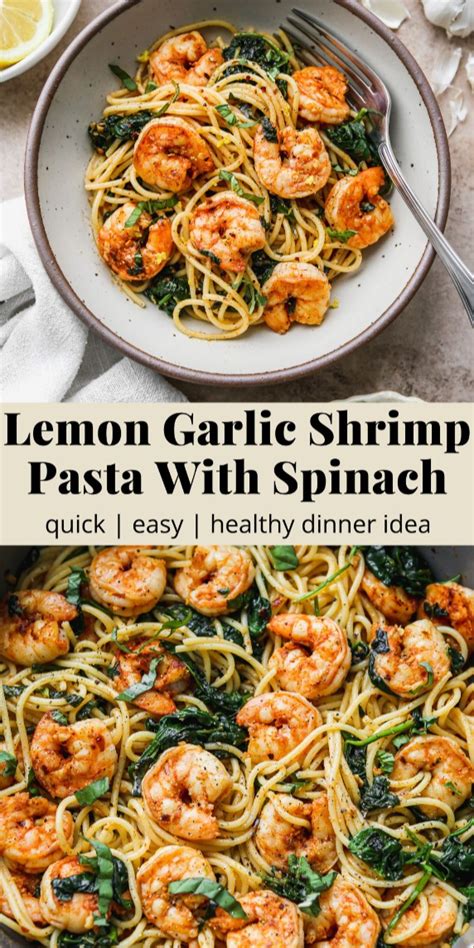 Lemon Garlic Shrimp Pasta With Spinach Artofit