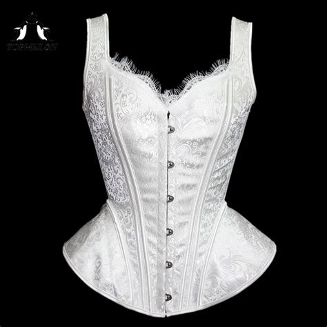 Topmelon Victorian Corset Elegant Steampunk Overbust Corsets Lace
