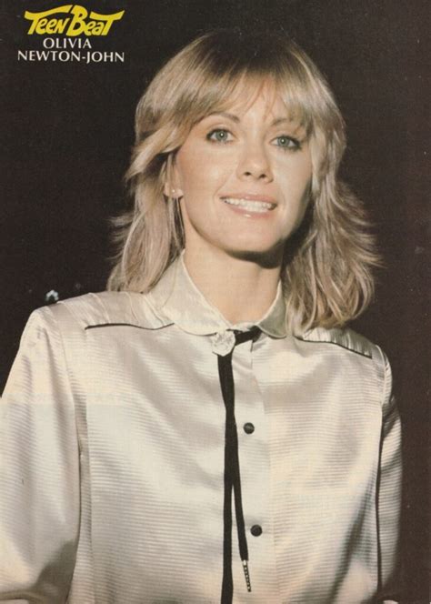 Olivia Newton John Teen Magazine Pinup White Dress Shirt Teen Beat 70s
