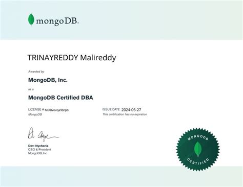 Trinay Reddy Malireddy On Linkedin Kluniversity Mongodb Dba