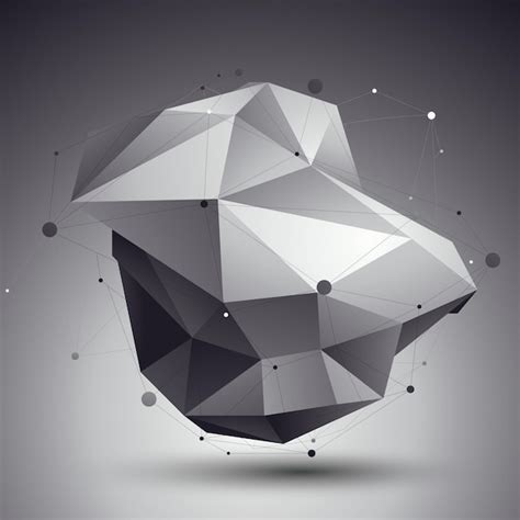 Premium Vector 3d Vector Abstract Design Template Polygonal Complicated Contrast Figure With