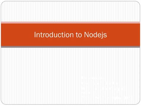 Introduction To Node Js2pdf