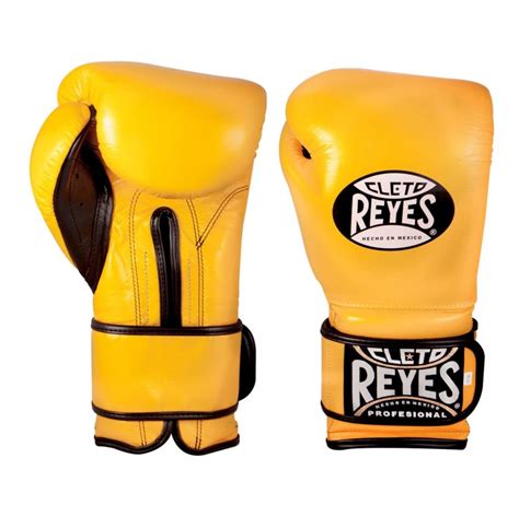 GUANTE DE ENTRENAMIENTO 100 AUTÉNTICA PIEL C VELCRO AMARILLO Cleto
