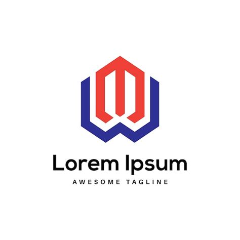 Premium Vector Wm Letter Logo Design Free Icon
