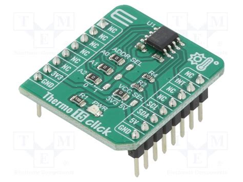 Thermo 15 Click Mikroe Click Board Prototype Board Comp Nct75 Temperature Sensor Mikroe