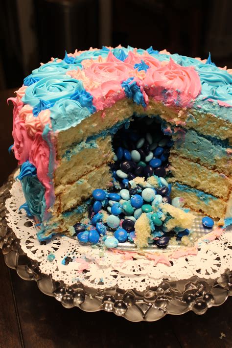 Diy How To Make A Candy Filled Gender Reveal Cake — Freckled Italian
