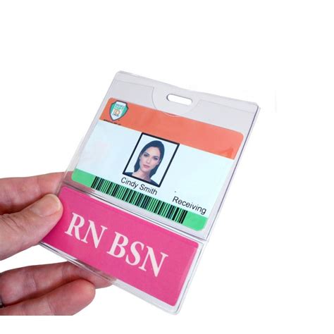 Horizontal Rn Bsn Badgebottom 2 In 1 Vinyl Badge Buddy Sleeve With