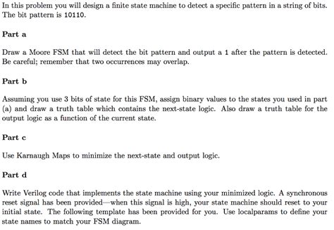 Solved In This Problem You Will Design A Finite State