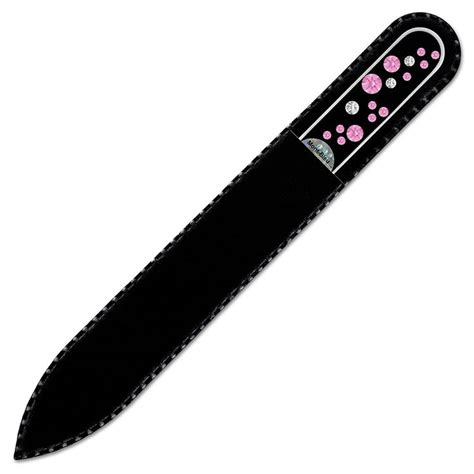 Crystal Glass Nail File Hand Decorated With Swarovski Crystals Hand