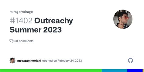 Outreachy Summer 2023 · Issue 1402 · Miragemirage · Github