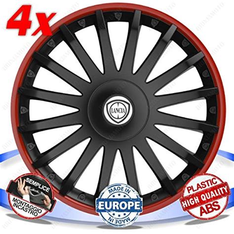 SET 4 BORCHIE RUOTA COPRI CERCHI CRYSTAL RO BLACK 14 UNIVERSALE LANCIA