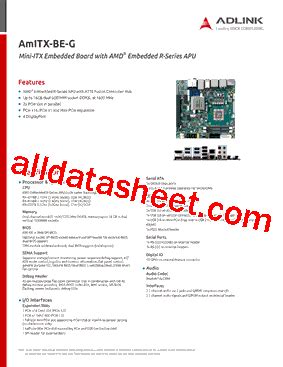 AMITX BE G RX425BB Datasheet PDF Adlink Technology Inc