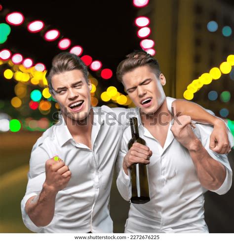 Two Drunk Passed Out Intoxicated Inebriated Ai Generated Image