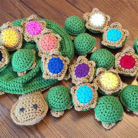 turtle memory game crochet pattern pdf etsy