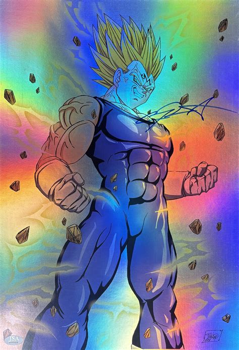 Christopher Sabat Signed 13x19 Holographic Print Authentic Dragonball