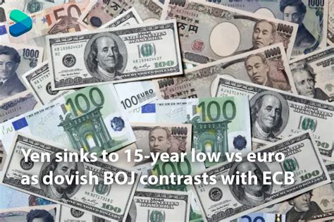 Yen Sinks To 15 Year Low Vs Euro As Dovish Boj Contrasts With Ecb