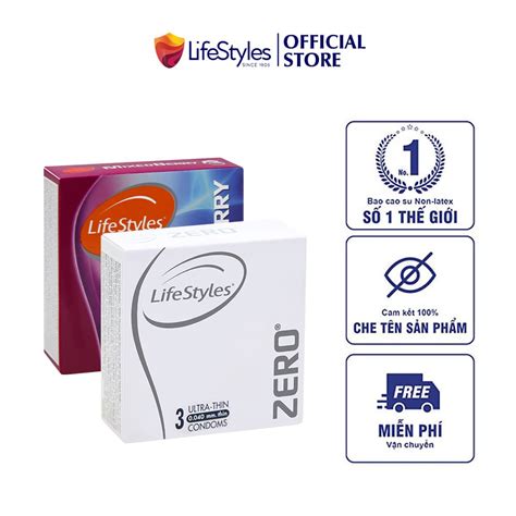 Combo 1 Hộp Bao Cao Su Lifestyles Mixed Berry 3 Bao 1 Hộp Bao Cao Su