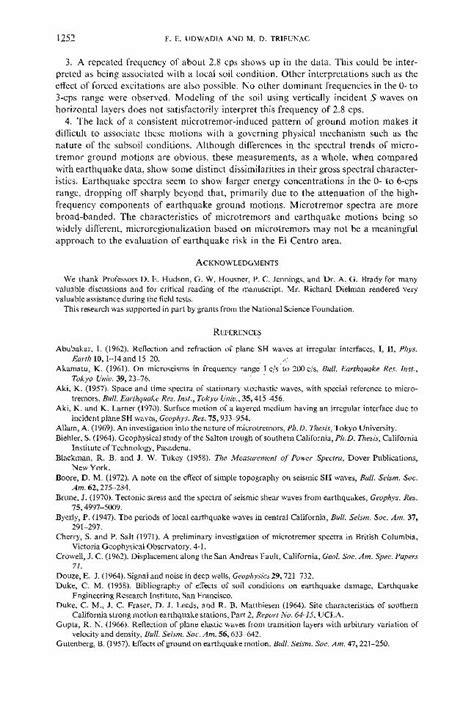 Pdf Comparison Of Earthquake And Microtremor Ground Motions Authors