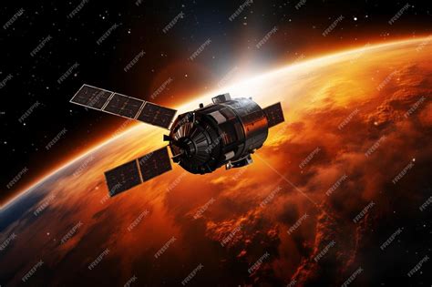 Premium Photo Closeup Of A Spacecraft Performing A Trajectory