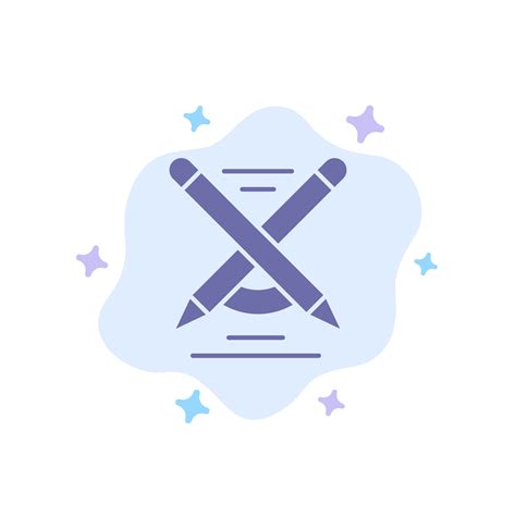 Education Pen Pencil Write Blue Icon On Abstract Cloud Background