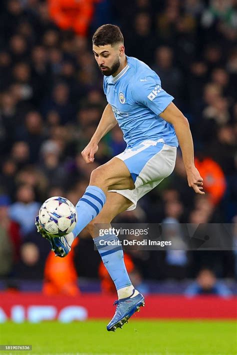 Josko Gvardiol Of Manchester City Controls The Ball During The Uefa